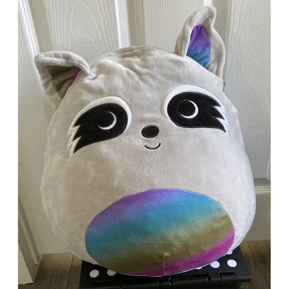 Kellytoy | Toys | Squishmallow Max Racoon 6 Gray With Rainbow Belly 220 ...